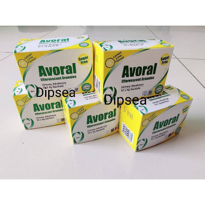 AVORAL Effervescent Granules Urinary Alkalinizer EXP2024 12x4g Sachets ...