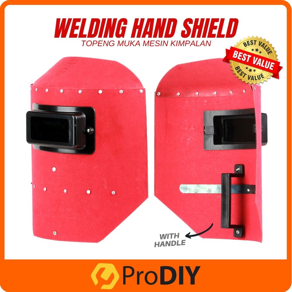 Welding Fibre Face Shield Hand Shield Cover With Plastic Handle Mask ...