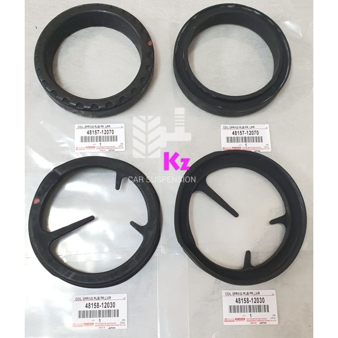 TOYOTA JAPAN - 1 SET 4PCS - FRONT COIL SPRING RUBBER LOWER/UPPER ...