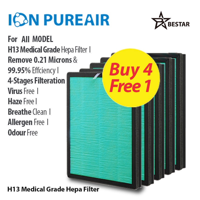 Hepa Filter for ION PUREAIR Air Purifier P10(UV)/P4/P5S/P6/PS80 ...