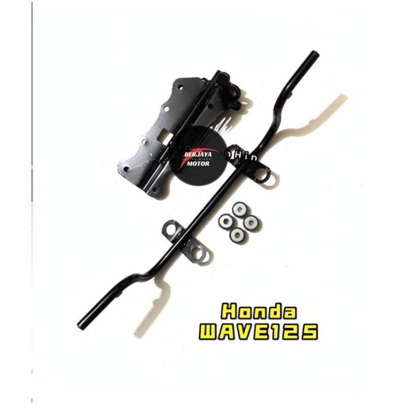 HONDA Wave125 Front step bar + foot rest with side stand bracket ...
