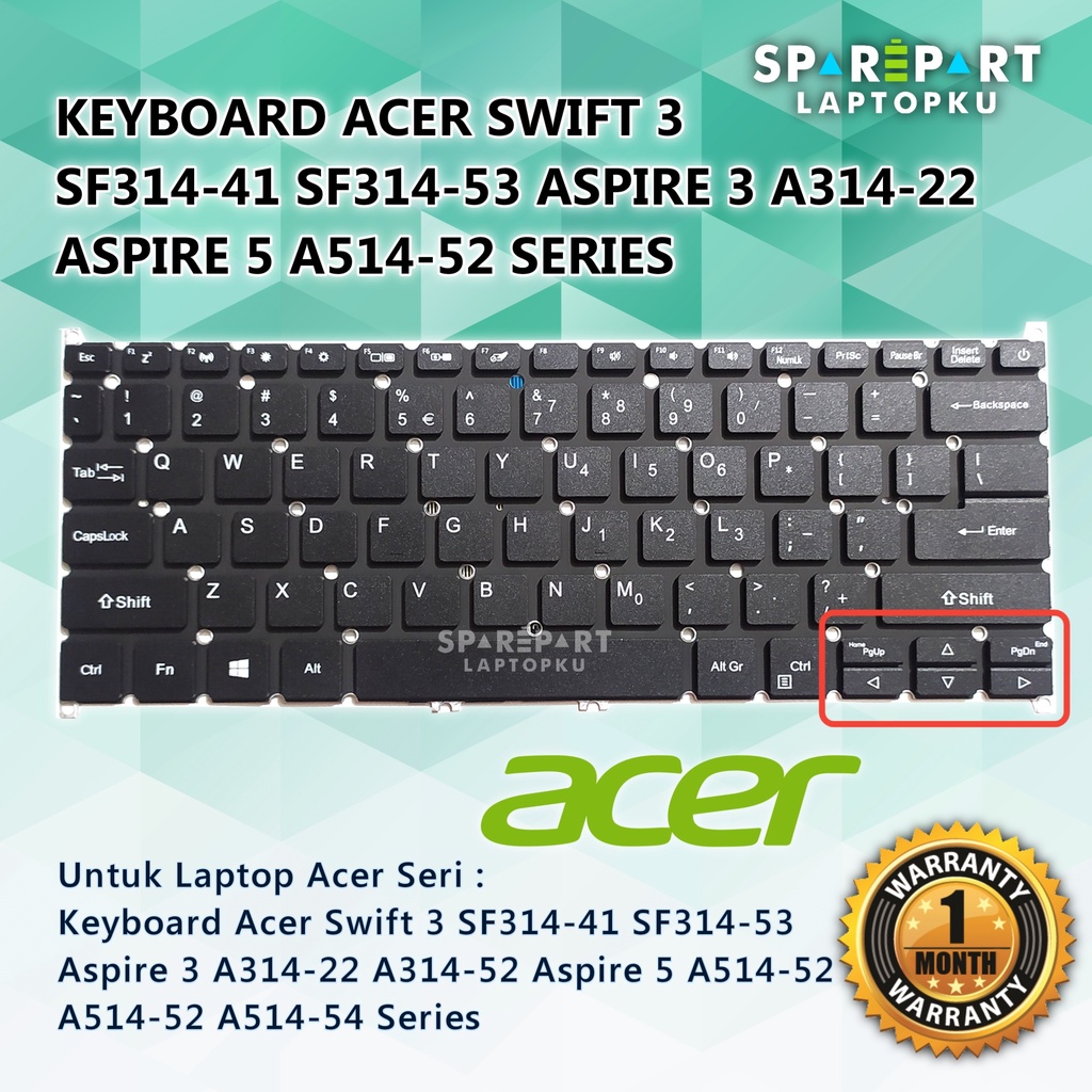 Acer Swift 3 SF314-41 SF314-53 Aspire 3 A314-22 Aspire 5 A514-52 Series ...