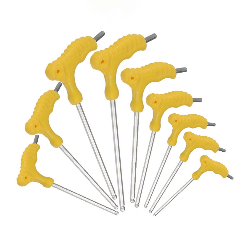 Allen Key T-shaped Ball Head Inner Hex Wrench Single 2.5-10mm Plastic ...