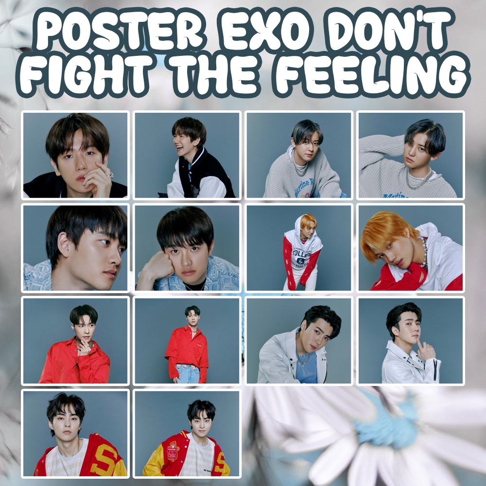 Exo DONT FIGHT THE FEELING Poster | Kpop Poster A4 A5 A6 (Part A) | Shopee Malaysia