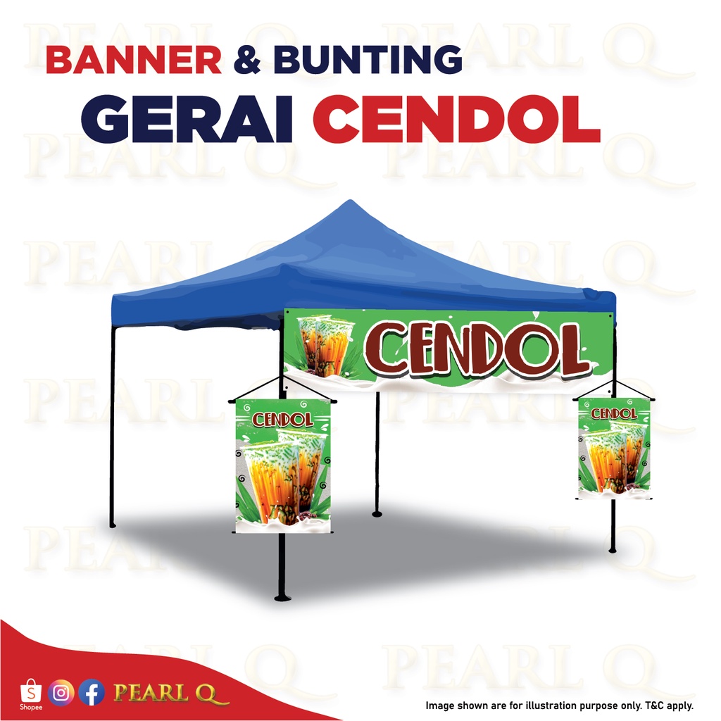 Banner Gerai Pasar Malam Kedai Cendol Bazaar Ramadhan Ais Kacang ...