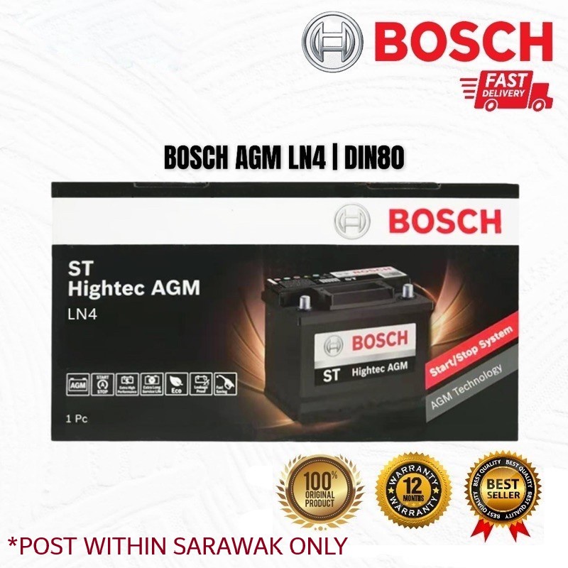 BOSCH ST HIGHTEC AGM BATTERY DIN80 LN4 80AH FOR MERCEDES C117 W176 W204 W205 W212 W218 W246 X156 ...