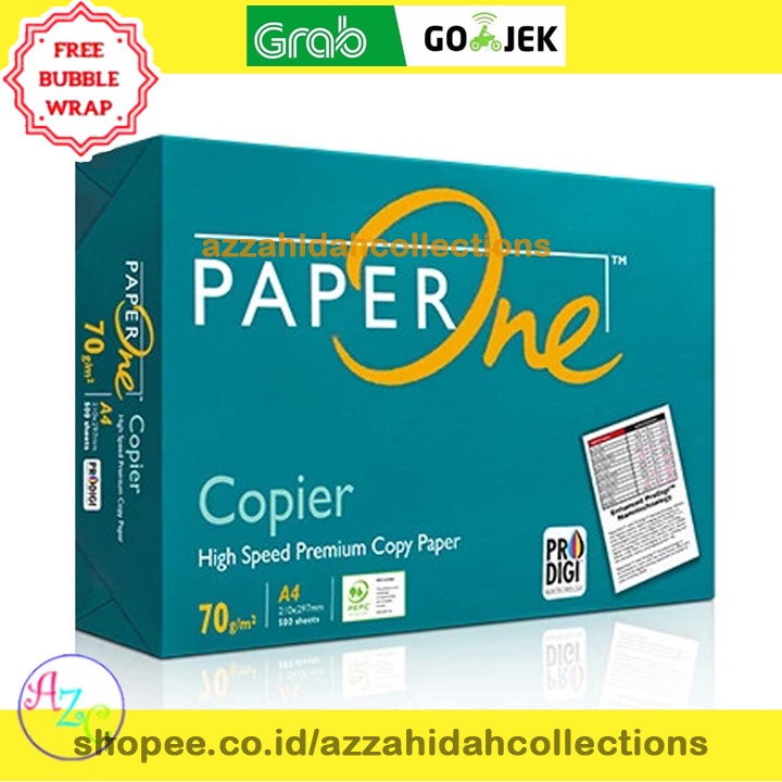 (1Ream) Paper Photo Copy PAPERONE/Print A4 70/75 gr PAPER ONE azc-NH ...