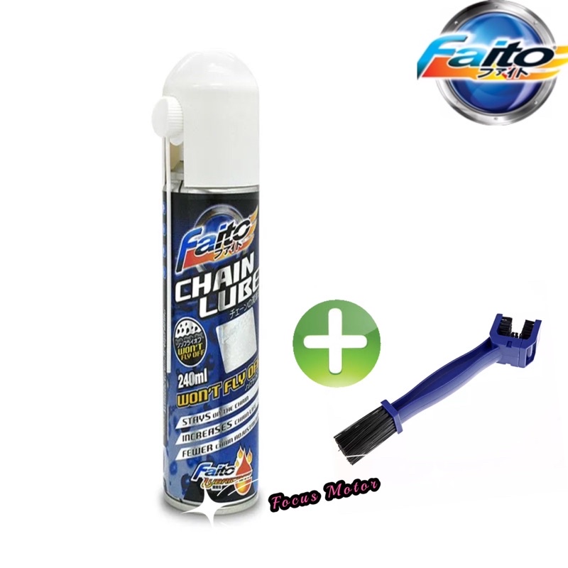 100% Ori Faito Chain lube spray 200ML Minyak rantai oil spray sprocket ...