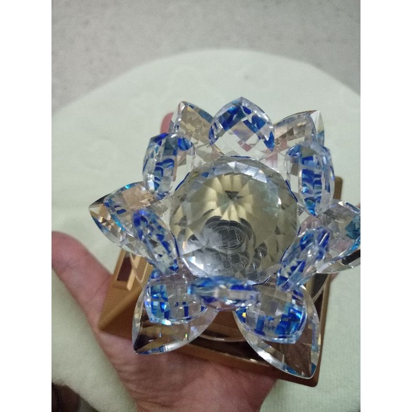 自转太阳能琉璃莲花座 Rotating Solar Glass（Liuli） Lotus Seat | Shopee Malaysia