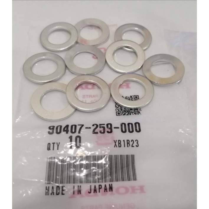 90407-259-000 Sealing washer Drain plug Honda C70, Gbo/Gboj, Gb6, Ex5 ...