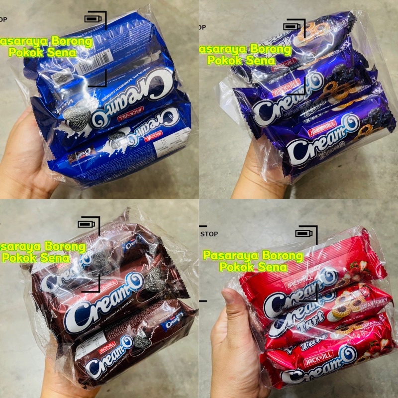 Cream O Strawberry , Blueberry , Vanila , Chocolate 65gx6’s | Shopee Malaysia