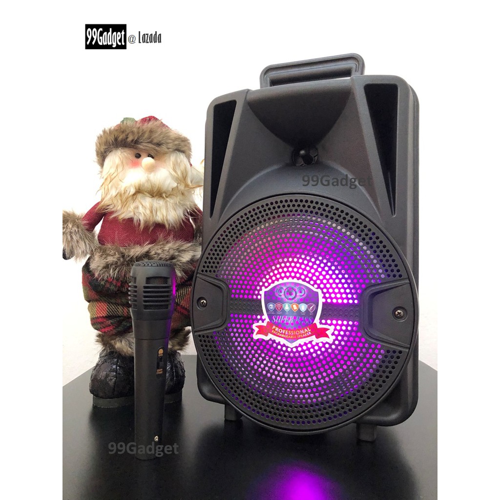 PK 9 Super Bass Woofer Portable Speaker 8 (FREE MICROPHONE) | Shopee ...