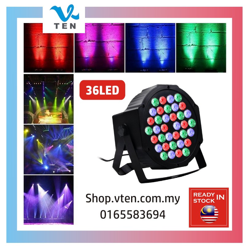 36LED Stage Party Light KTV DJ Disco RGB Colorful DMX512 Lampu Disko ...