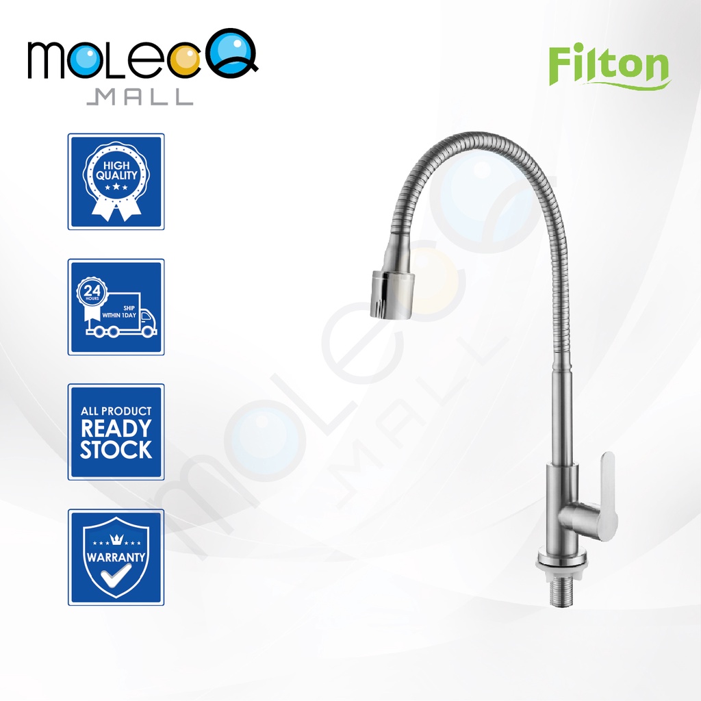 Filton Kitchen Single Pillar U Spout Kitchen Tap Faucet Sink Tap Water ...