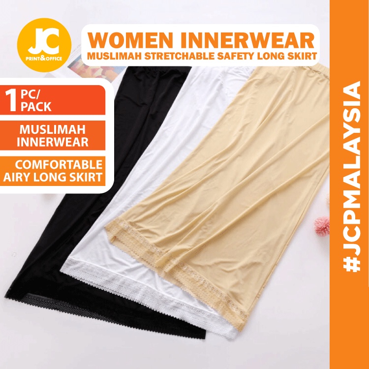 Pakaian Dalaman Muslimah Kain Dalam Kain Sejuk JCP Ice Silk Inner Skirt ...
