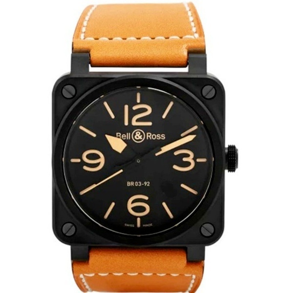 Bell & Ross Men Watch Quartz Luxury Business Leather Strap Battery Best ...