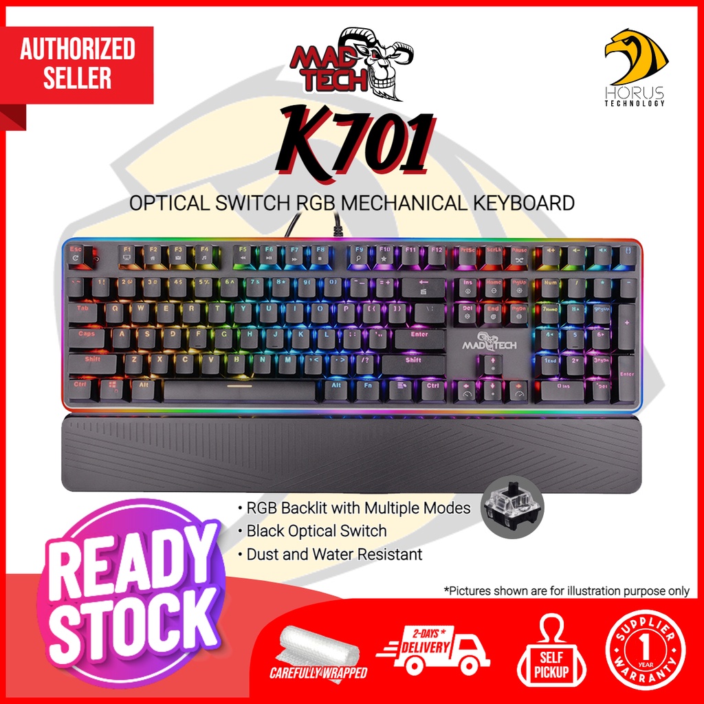 Madtech K701 RGB Mechanical Keyboard [ Optical Switch ] | Shopee Malaysia