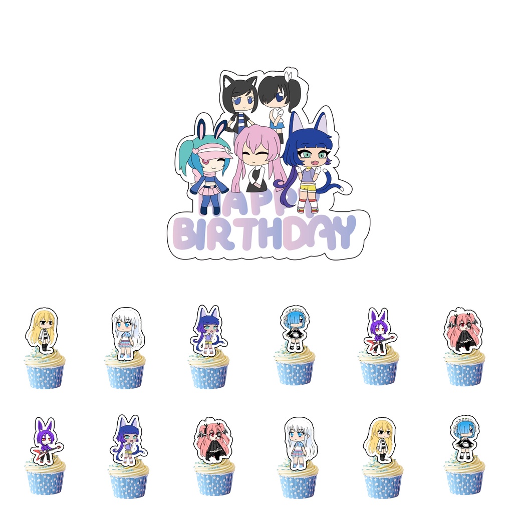 Cartoon Gacha Life Theme Birthday Party Decoration Gachapon Balloons ...