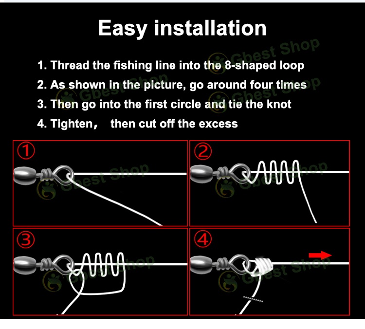 50PCS Fishing Connector Pin Line With Interlock Buckle Tackle Hanging ...