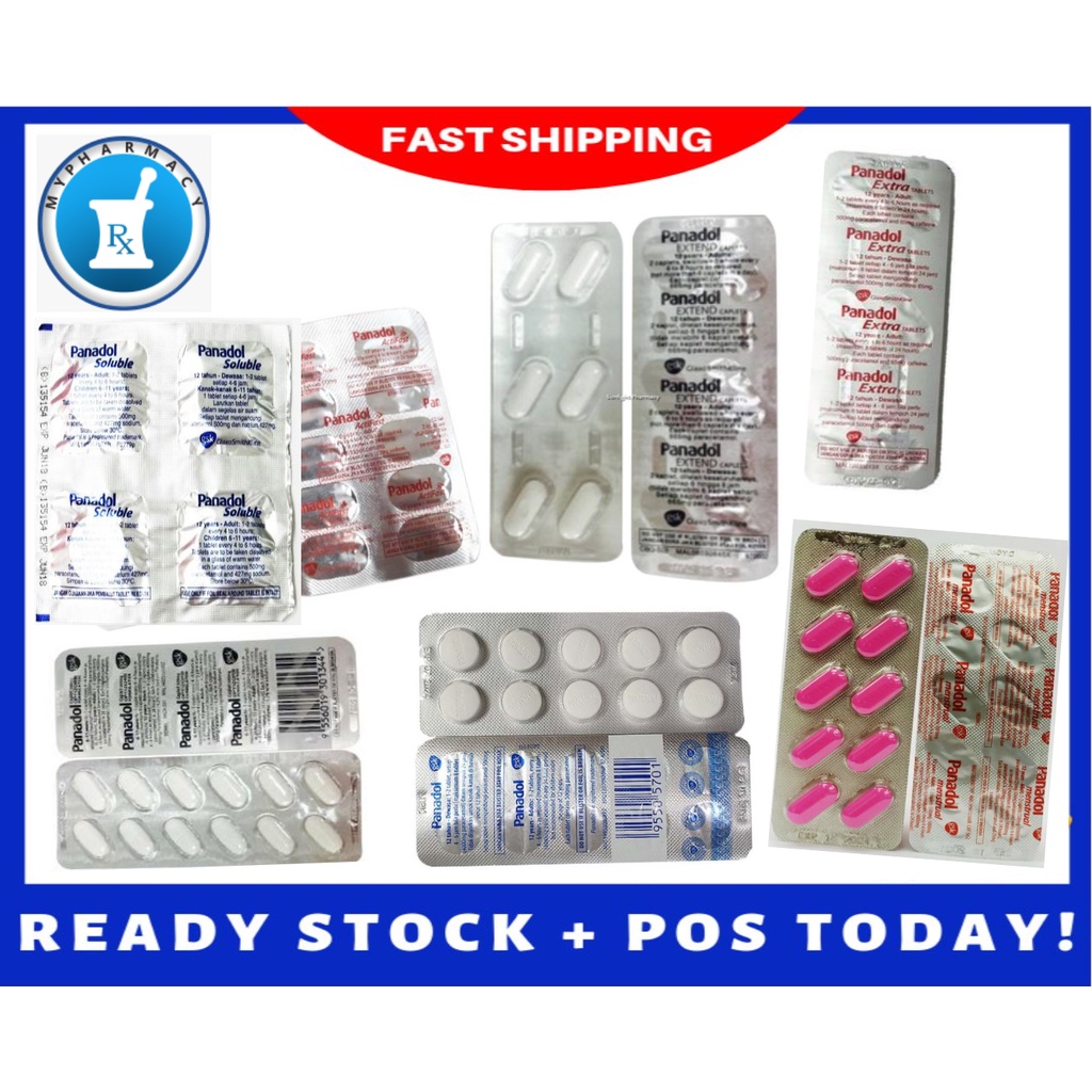 PANADOL STRIPS REGULAR/OPTIZORB/SOLUBLE/ACTIFAST/EXTEND/EXTRA/MENSTRUAL ...