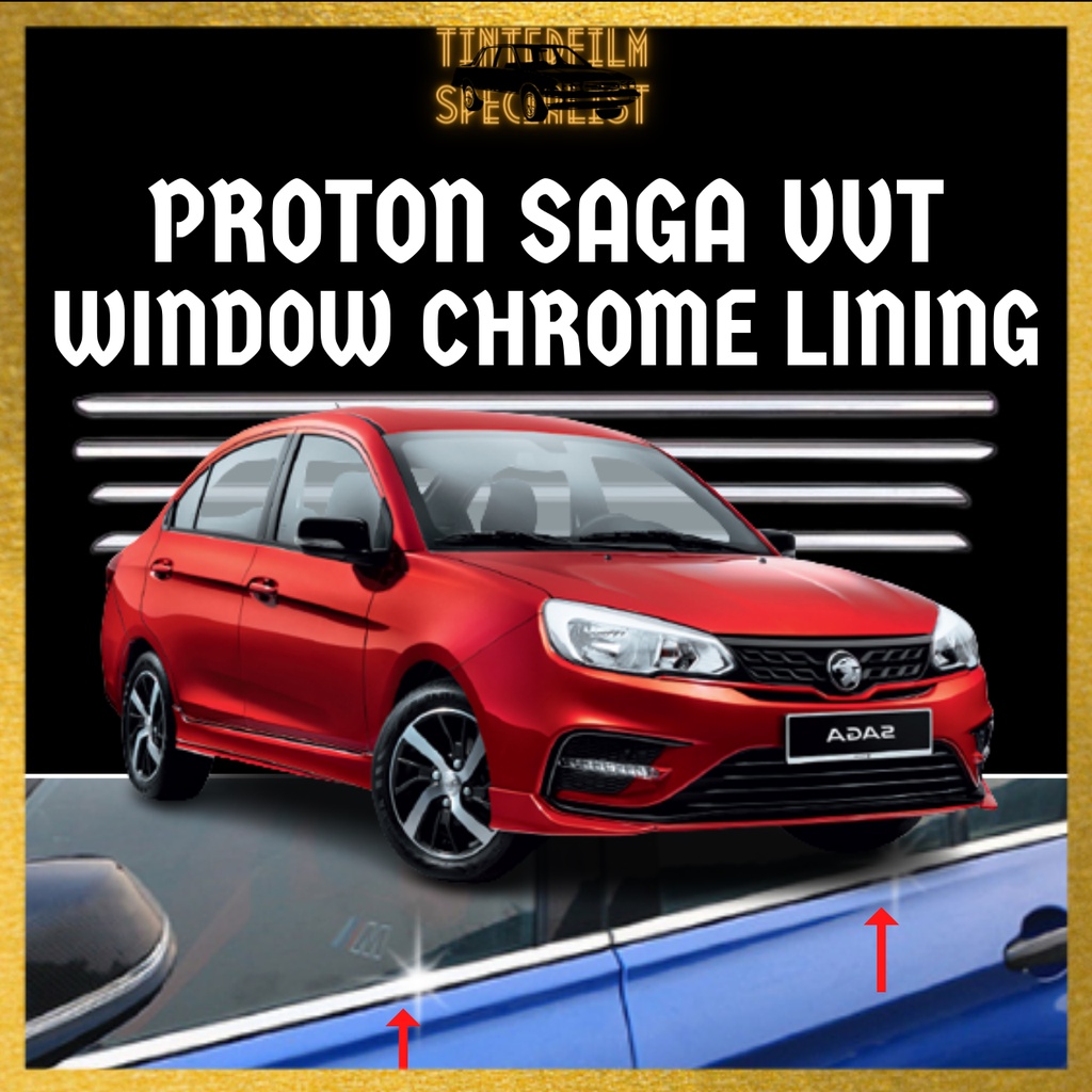 Proton Saga VVT Window Chrome Lining (4Pcs/Set) / Proton Saga VVT Door ...