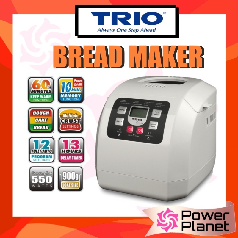 Trio Bread Maker TBM-111 (900g Loaf size ) 550W - Easy bake for cake ...