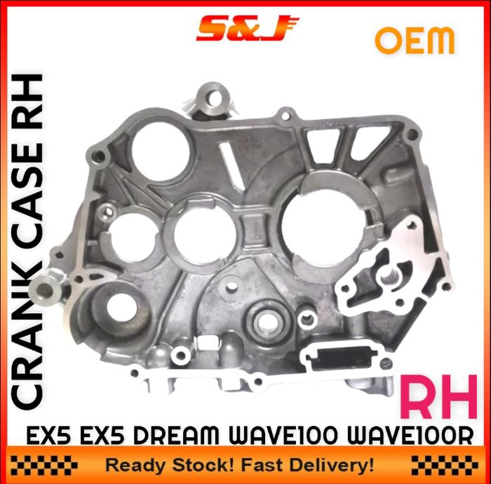 EX5 HI POWER EX5 DREAM WAVE100 CRANK CASE ENGINE CASE RH KANAN OEM ...