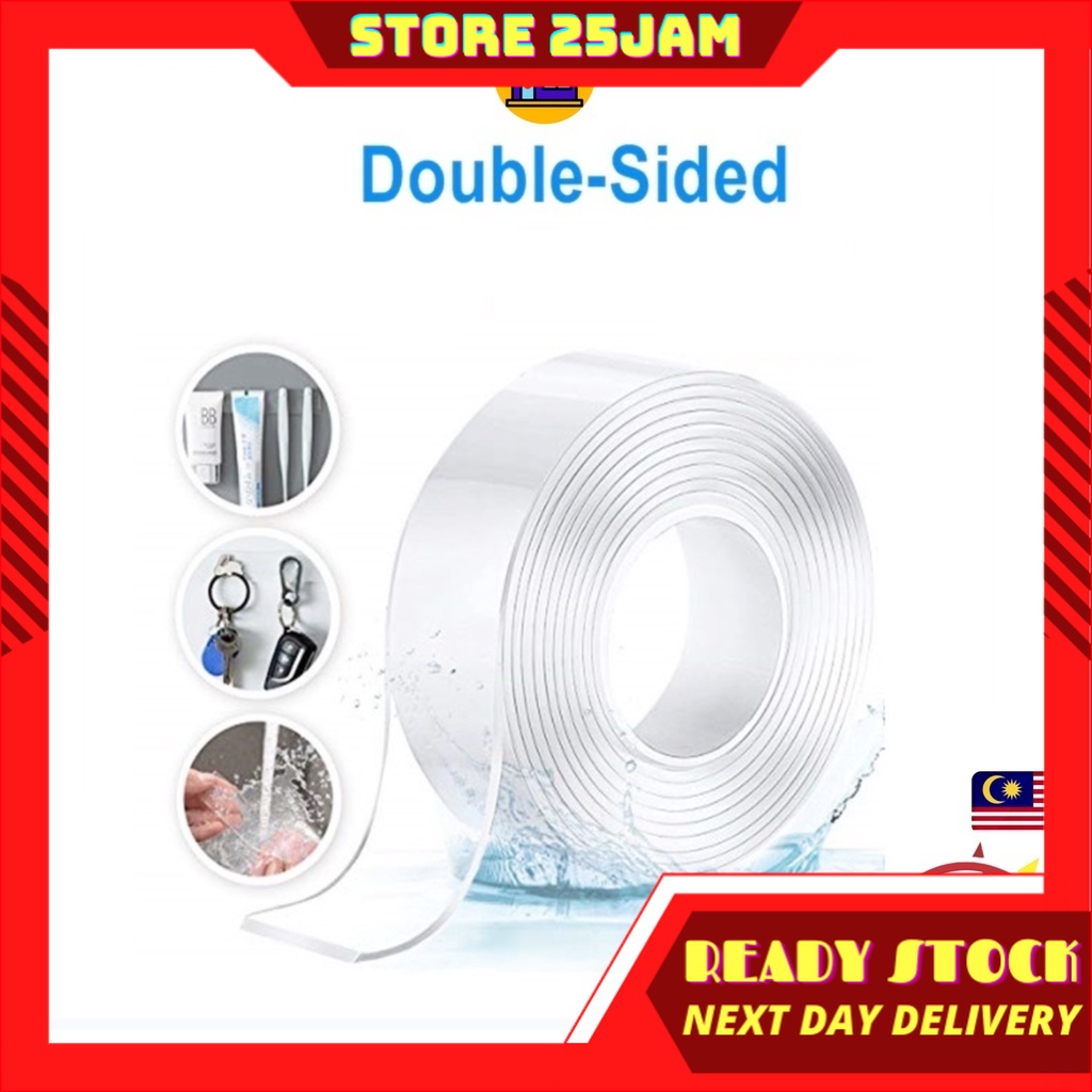 [ READY STOCK ]🇲🇾🇲🇾🇲🇾Double-Sided Nano Magic Transparent Adhesive Tape ...