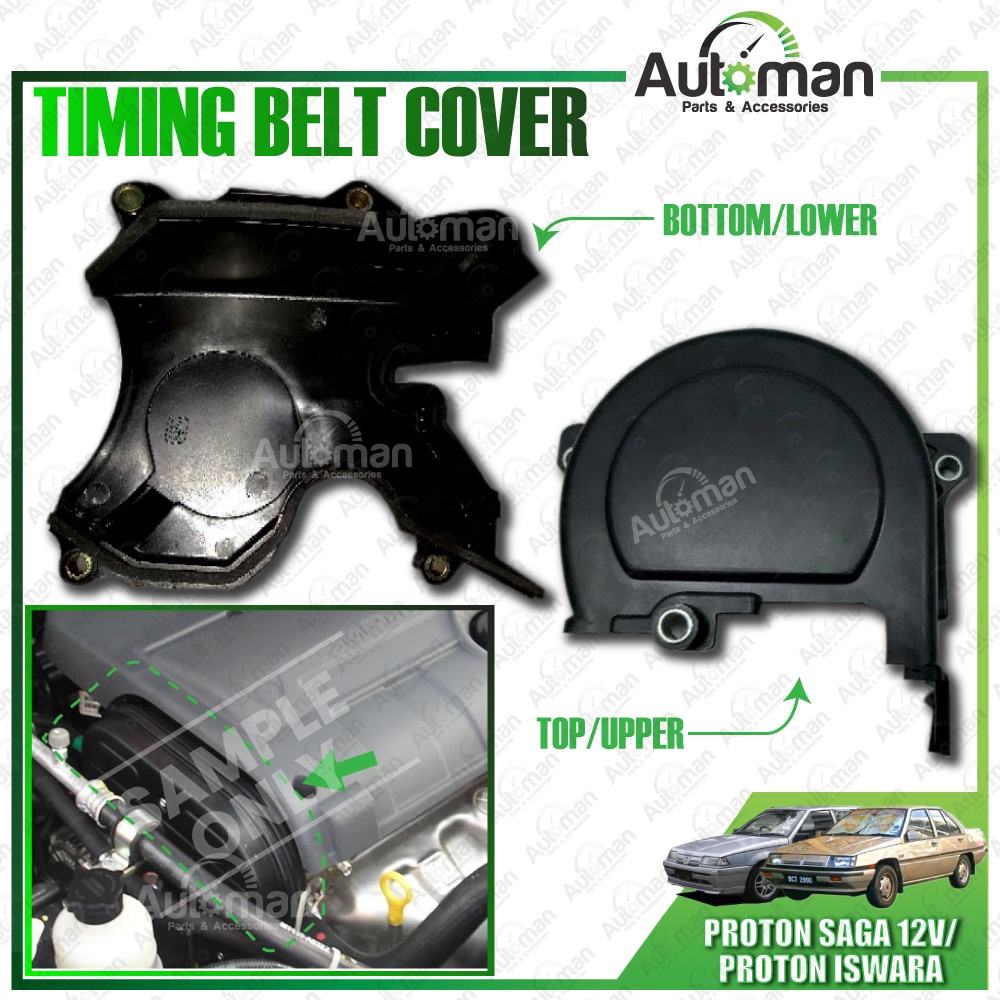 Proton Saga 12V Iswara Engine Side Timing Belt Cover Bottom Lower Top ...