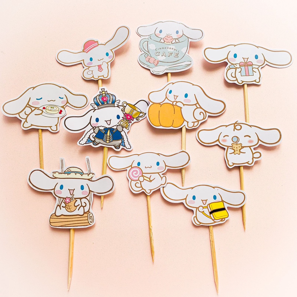 Cinnamoroll Birthday Cupcake Topper / Birthday Cake Decoration | Shopee ...