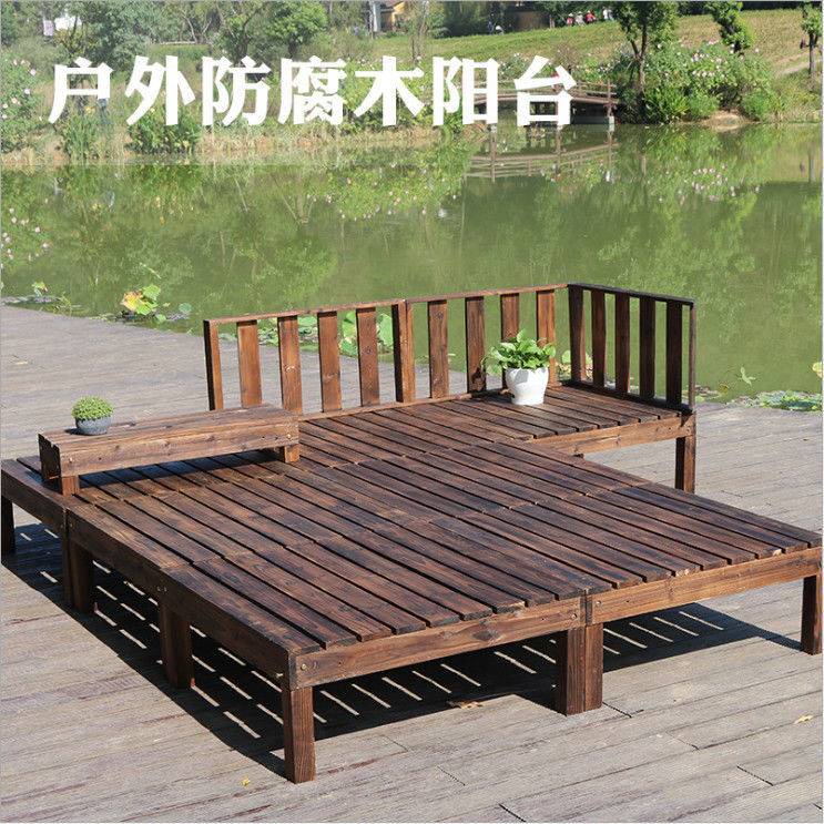Anticorrosive Wood Platform Outdoor Small Garden Pavilion Platform ...