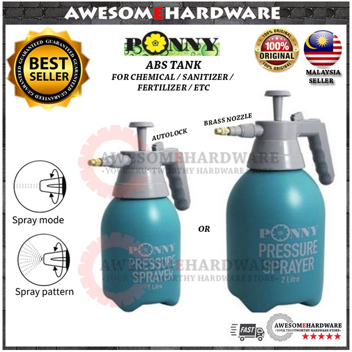(1L / 2L) PONNY/DELUXE PRESSURE SPRAYER PUMP TRIGGER SPRAYER FOR ...