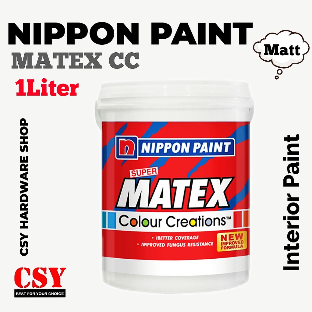 NIPPON PAINT Super Matex Colour Creations 1 Liter | Shopee Malaysia