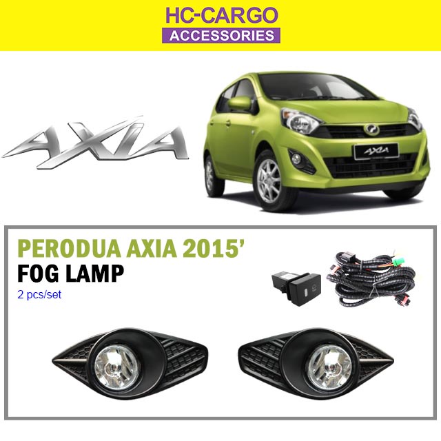 Hc Cargo Perodua AXIA 2014 ~ 2016 2PCS G & E SPEC OEM Fog Lamp Fog ...
