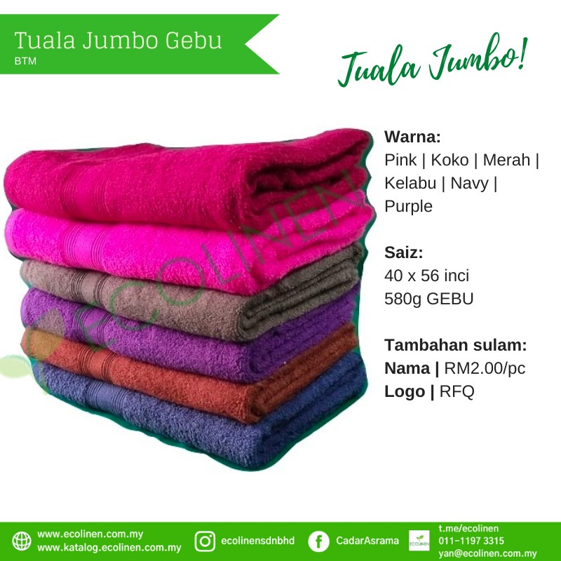 (LIVE) Tuala besar Jumbo, 40 x 56 inci 580g | Shopee Malaysia