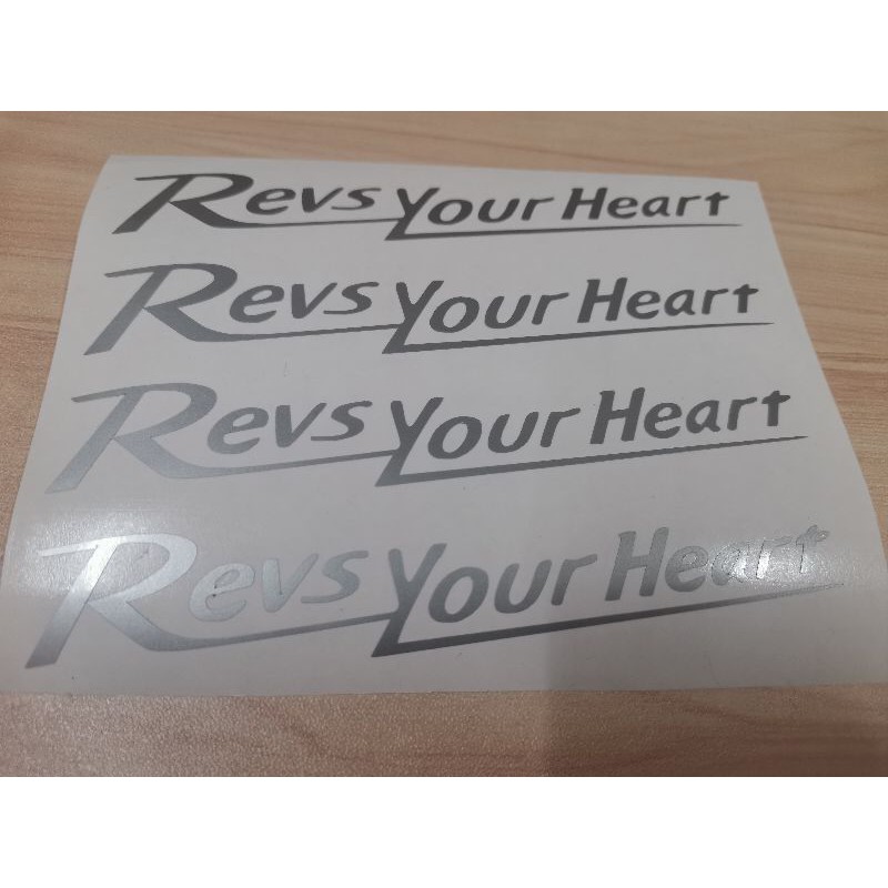 STICKER CUTTING REVS YOUR HEART (1 set=4 keping) | Shopee Malaysia