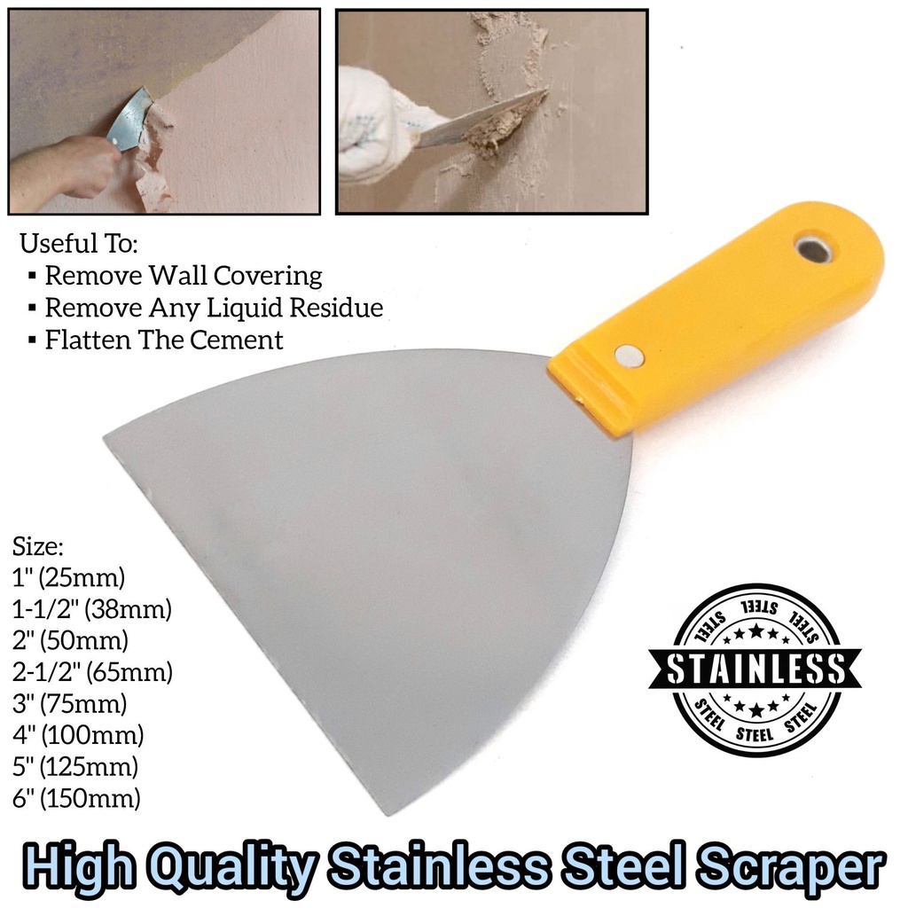 Multipurpose Stainless Steel Putty Knife Scraper For Burger Flipper ...