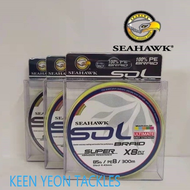 SEAHAWK SOL X8 / X4 BRAIDED FISHING LINE 300m | Shopee Malaysia