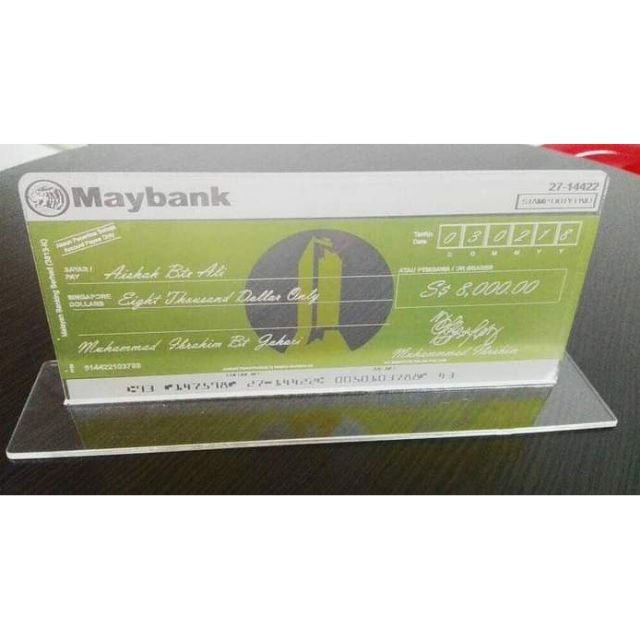 REPLIKA CEK / MOCKUP CHEQUE / CEK HANTARAN | Shopee Malaysia
