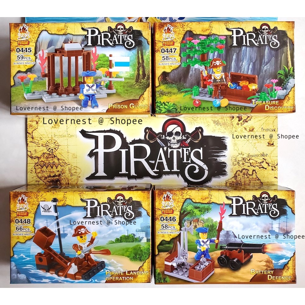 LOVERNEST Toy's Castle Puzzle PIRATES Building Blocks for 6+ Ages ...