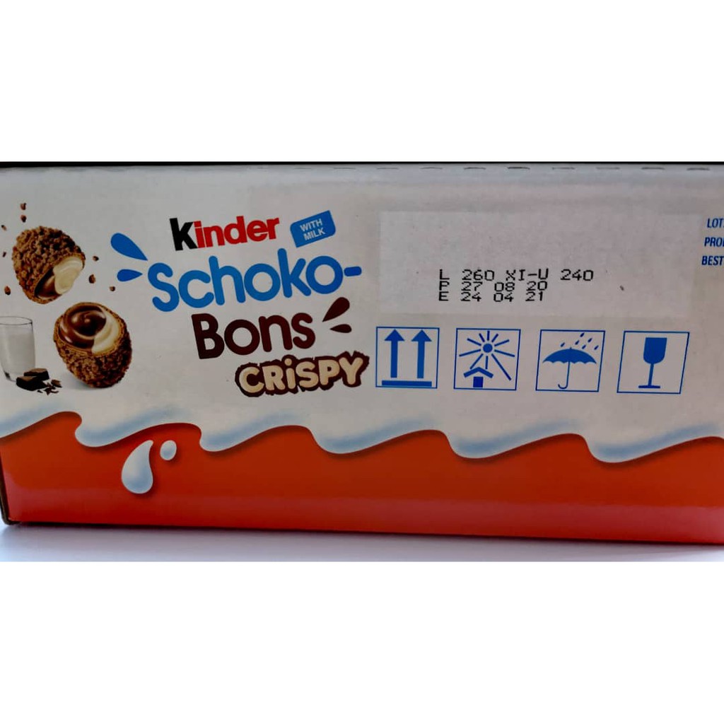 READY STOCK !!! KINDER SCHOKO BON CRISPY T4 (1BOX)100G | Shopee Malaysia