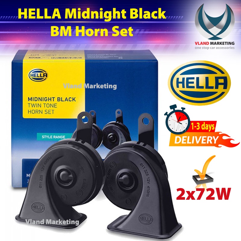 💡100% Original💡 HELLA Midnight Black BM Horn Set (011 225-111) | Shopee ...
