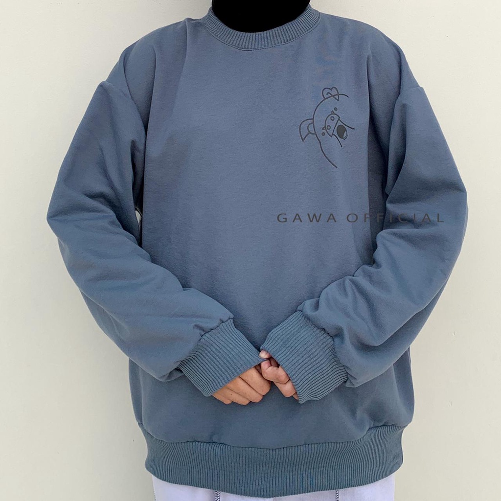 Oversize SWEATER WOMEN PUGGY CREWNECK WOMEN SWEATER CUTE KOREA STYLE ...