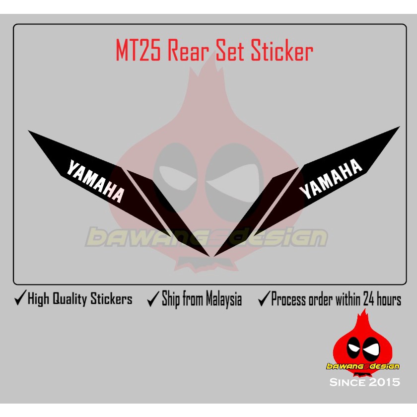 Yamaha MT25 Rear Set Sticker Decals | Shopee Malaysia