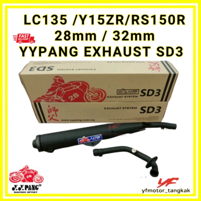 YY PANG Exhaust SD3 RS150 LC 135 Y15ZR 28mm 32mm muffle std open racing ...