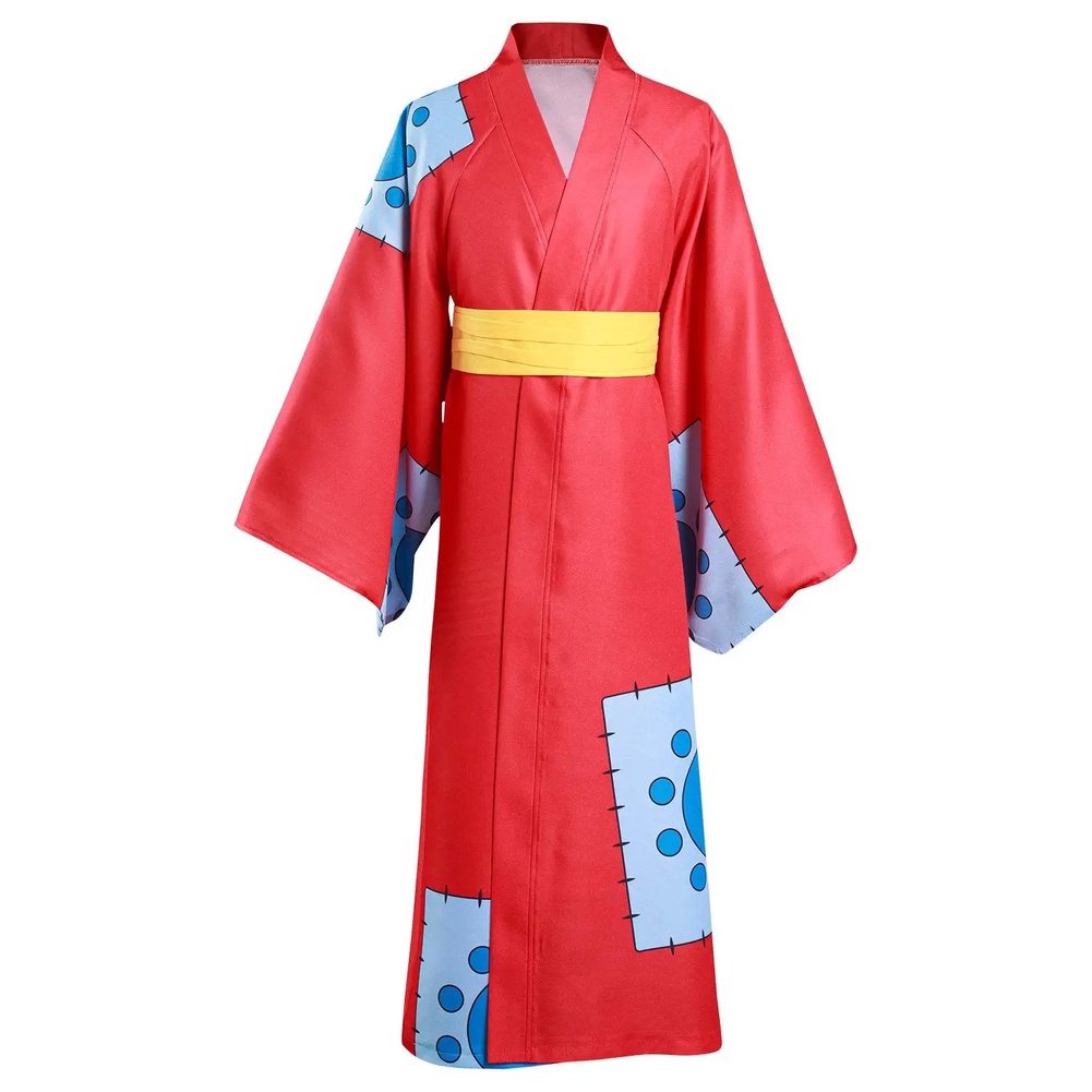 Monkey D Luffy Kimono One Piece Anime Cosplay Costume Wano Country ...