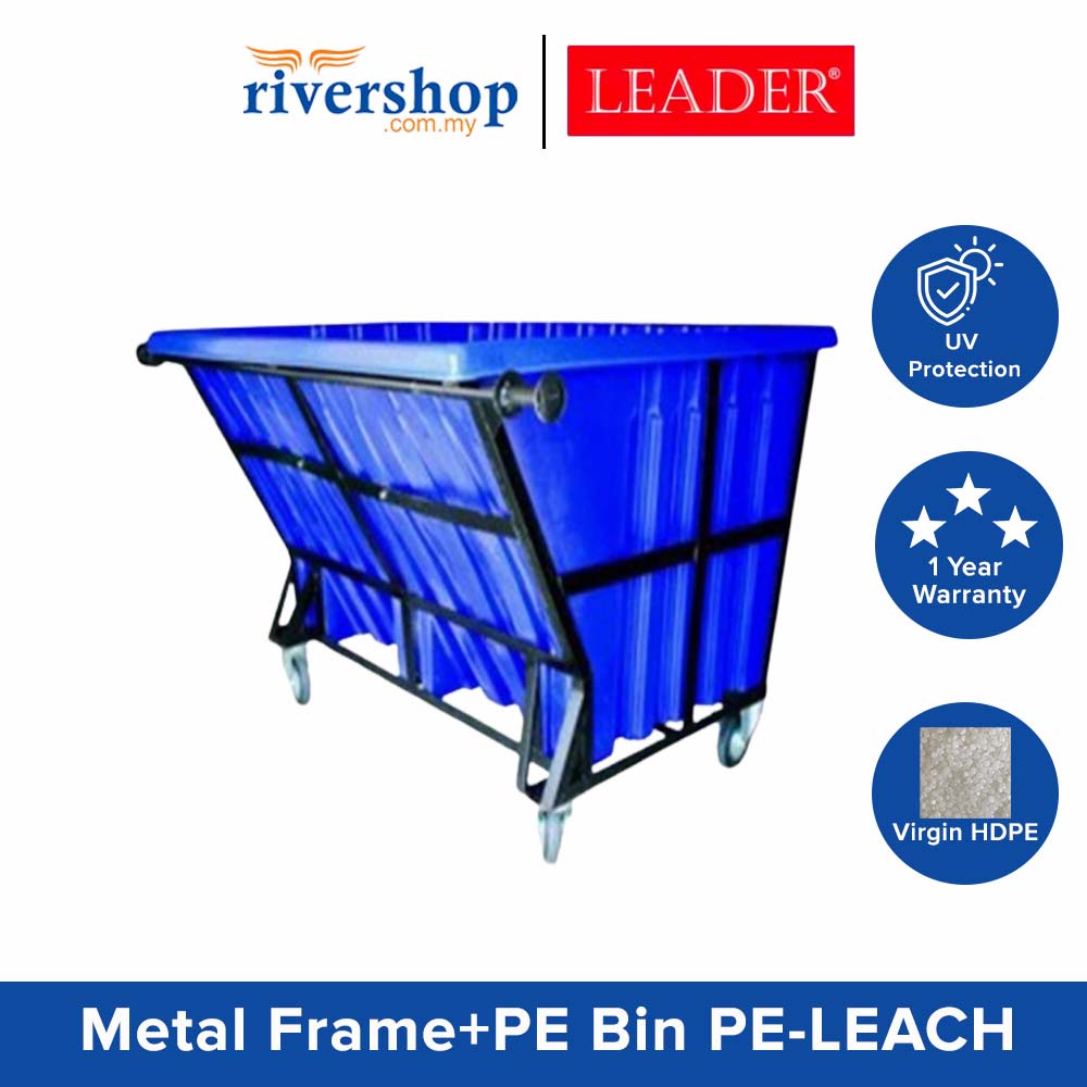 4 Wheel Dustbin (Metal Frame + PE) Heavy Duty Bin Garbage Wastebin ...