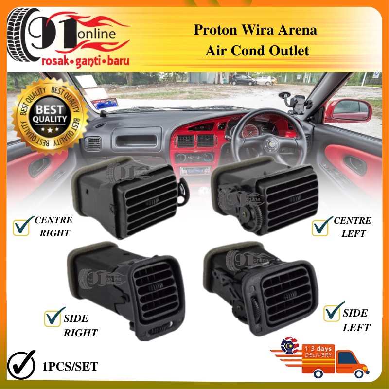 Proton Wira Air Cond Grille / Vent / Louver (Side-Grey) (Center-Black ...
