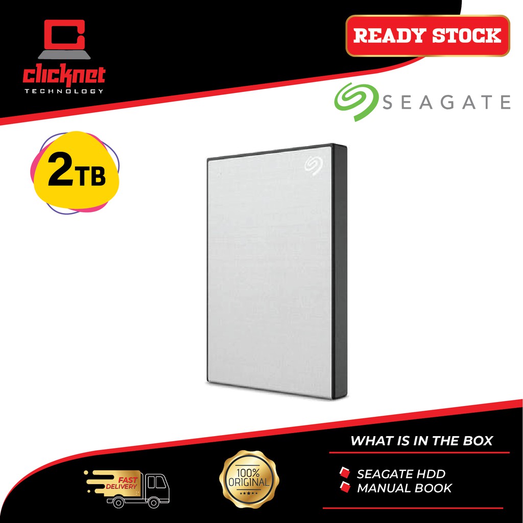 Seagate Hard Drive 2TB Backup Plus External Hard Drive (Silver ...