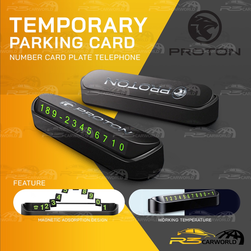 Proton Temporary Parking Mini Card Sticker Sucker Plate Telephone ...